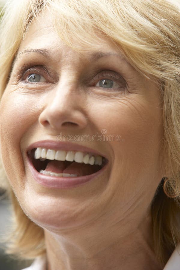 Portrait of Senior Woman Smiling Happily Stock Image - Image of ... Portrait of Senior Woman Smiling Happily Stock Image - Image of ...