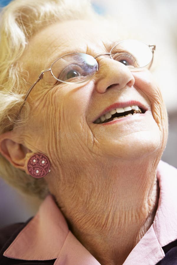 Elderly woman smiling. stock image. Image of posed, senior - 2044407