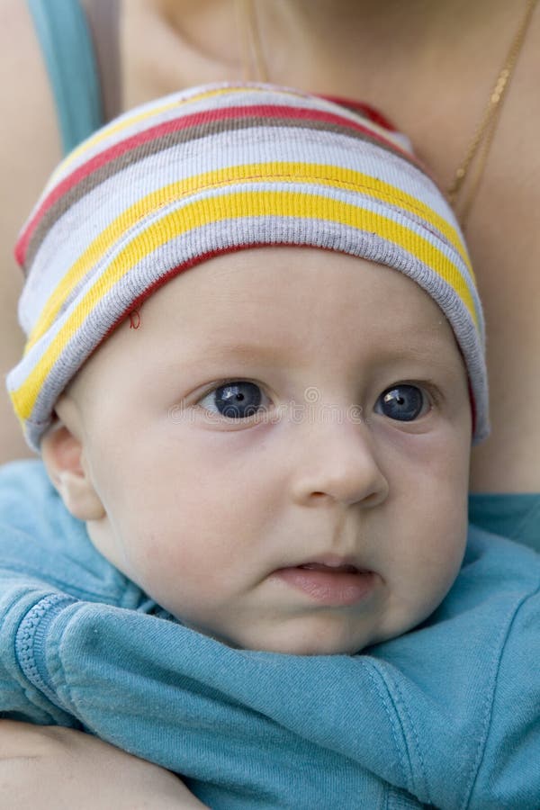 Portrait serious baby stock image. Image of infant, happy - 11029459