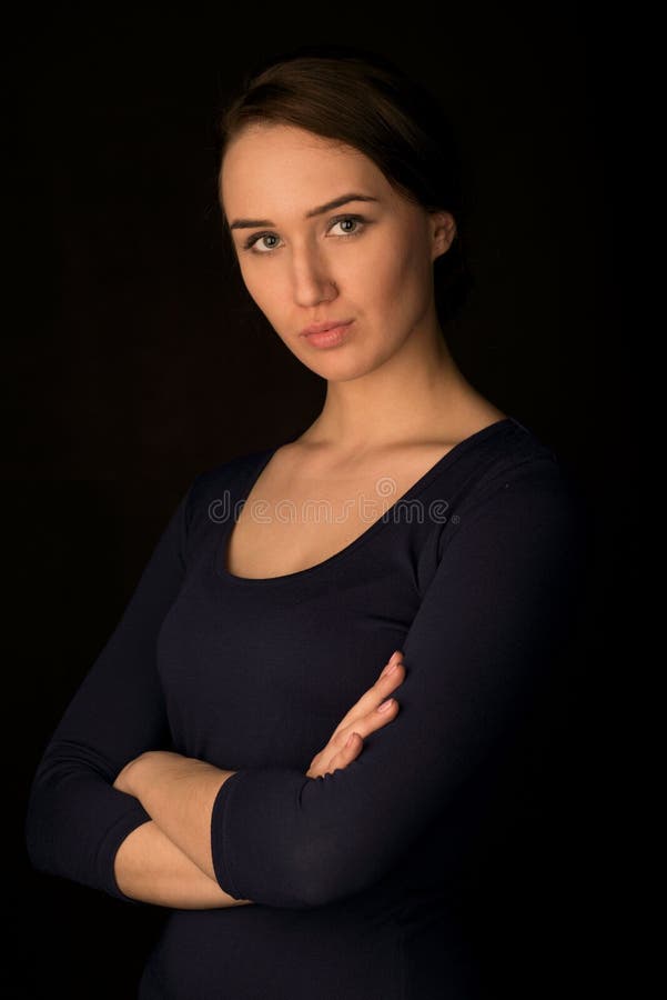 Portrait serious stock photo. Image of face, fashion - 56115160