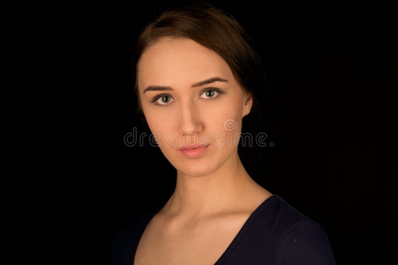 Portrait serious stock image. Image of cute, closeup - 56115367