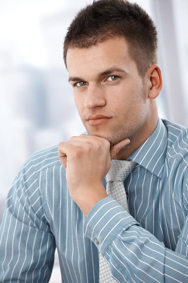 Serious man stock image. Image of concentration, caucasian - 23095977
