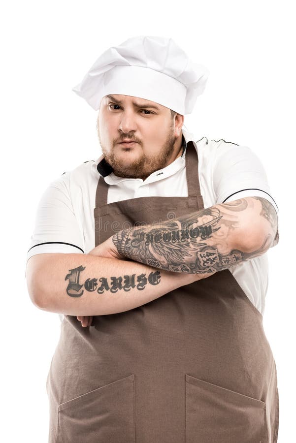 Portrait of Serious Chef with Arms Crossed Looking at Camera Stock ...