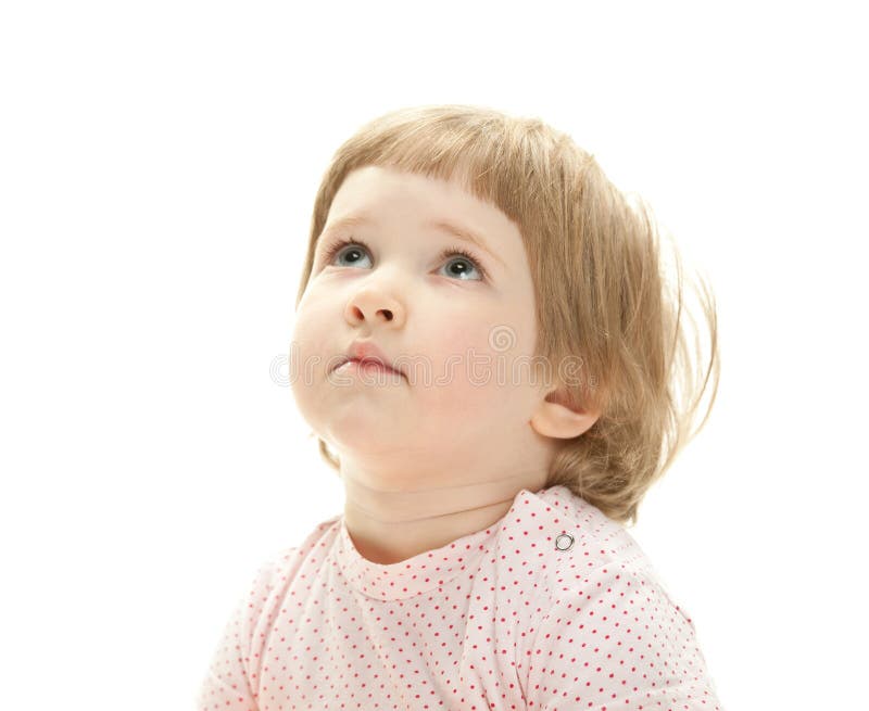 Portrait of a Serious Child Stock Image - Image of daughter, single ...