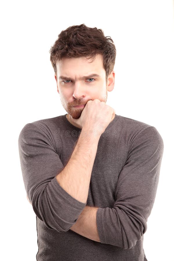 Portrait of Serious Man stock image. Image of space, beautiful - 30281335