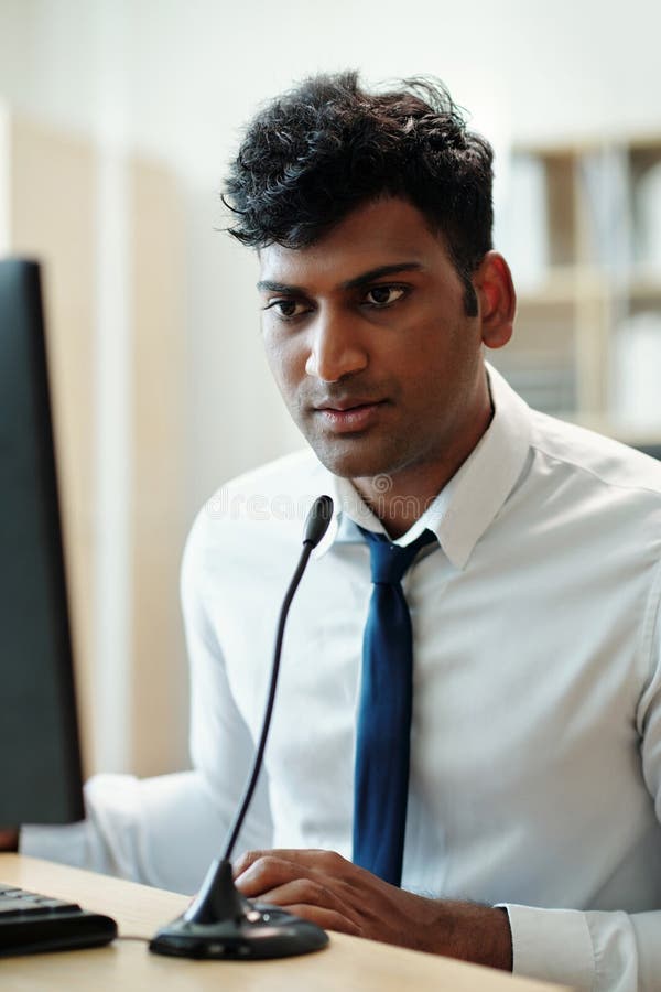 Security Manager Speaking in Microphone Stock Photo - Image of portrait ...