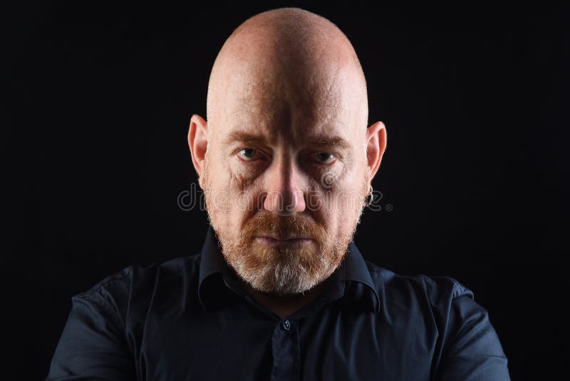 Portrait of a Serious and Staring Man Stock Image - Image of ligth ...