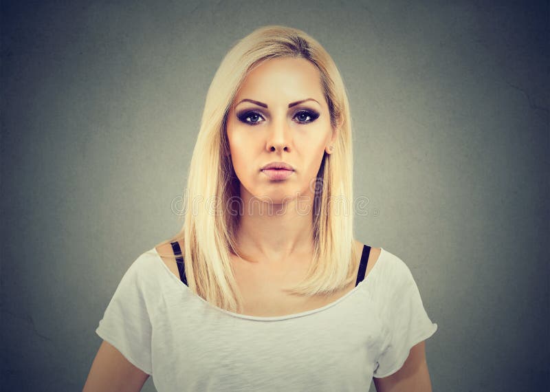 Portrait of a Serious Woman Looking at Camera Stock Photo - Image of ...