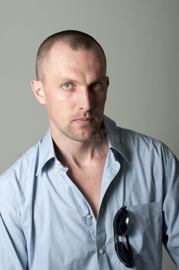 Portrait of Serious Young Men Stock Image - Image of caucasian, cool ...