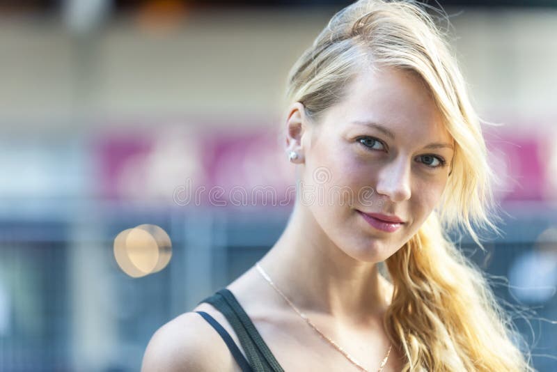 Portrait of Serious Young Woman Stock Photo - Image of people ...