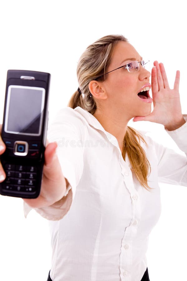 Man shouting on phone call stock photo. Image of boss - 7117980