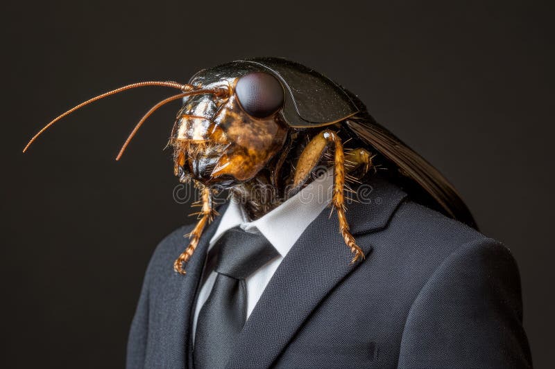 The Portrait Shows Cockroaches Wearing Suits. Stock Image - Image of ...