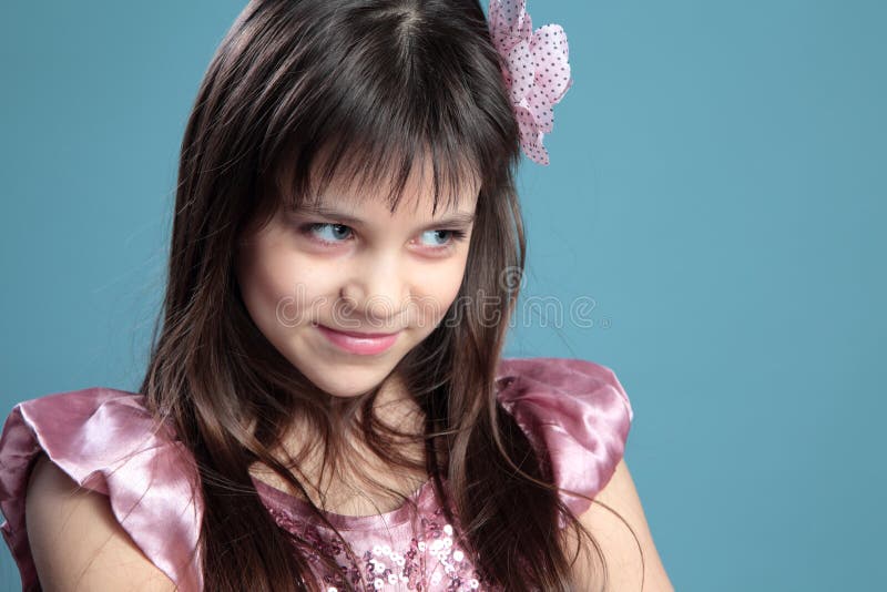 Portrait of a shy girl. stock photo. Image of people - 29221210