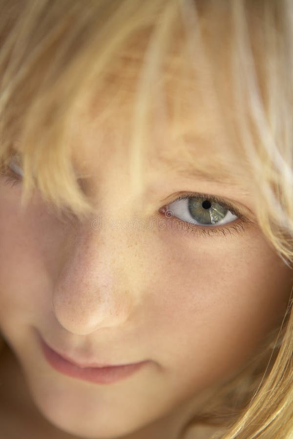 Portrait of Shy Girl stock photo. Image of uncertain, year - 7878230