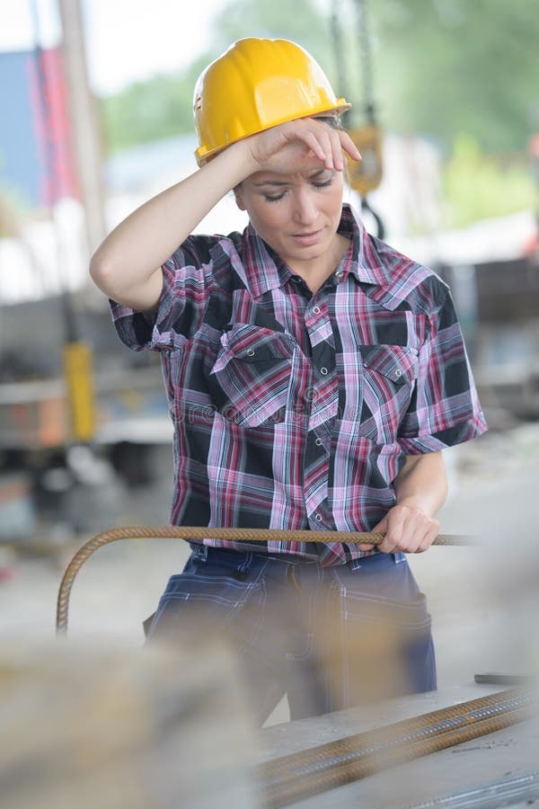 Portrait sick employee stock image. Image of work, laborer - 242459117