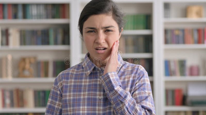 Portrait of Sick Indian Woman Having Toothache Stock Image - Image of ...