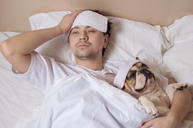 Portrait of sick man stock photo. Image of reclining - 84606412