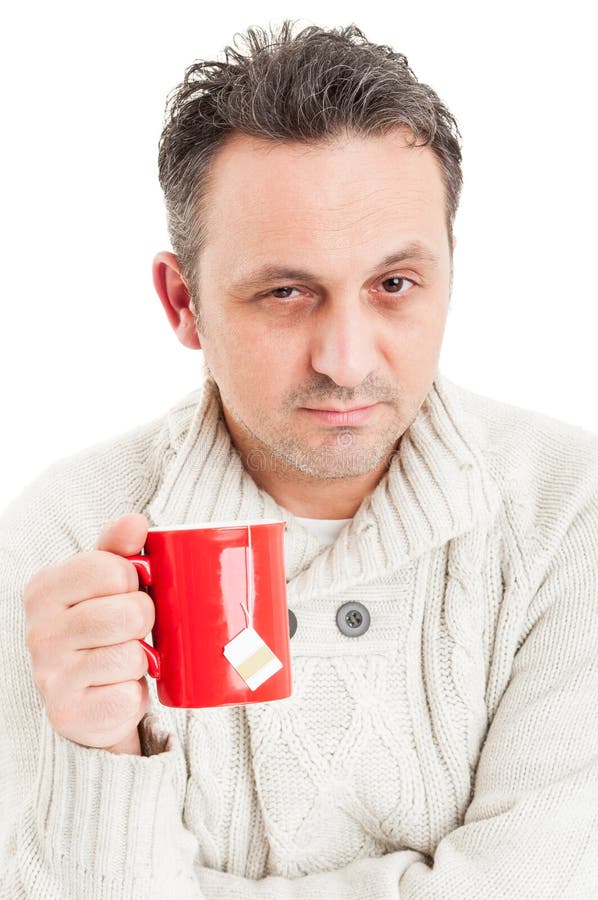 Portrait of Sick Man Shivering from Cold Stock Image - Image of sick ...