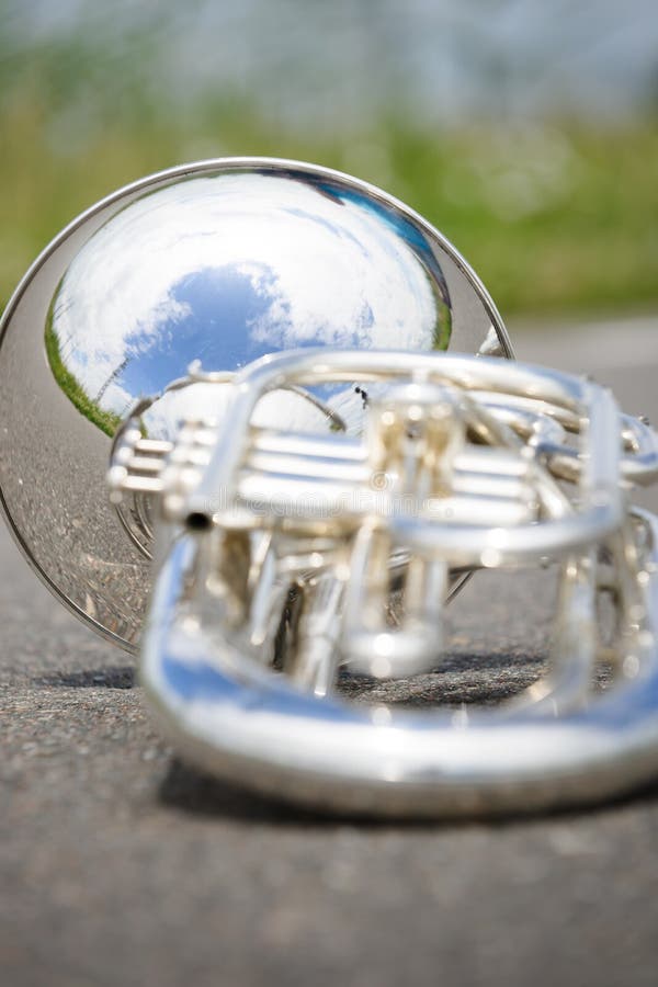 Portrait of a Silver Baritone Stock Photo - Image of horn, format: 67037286
