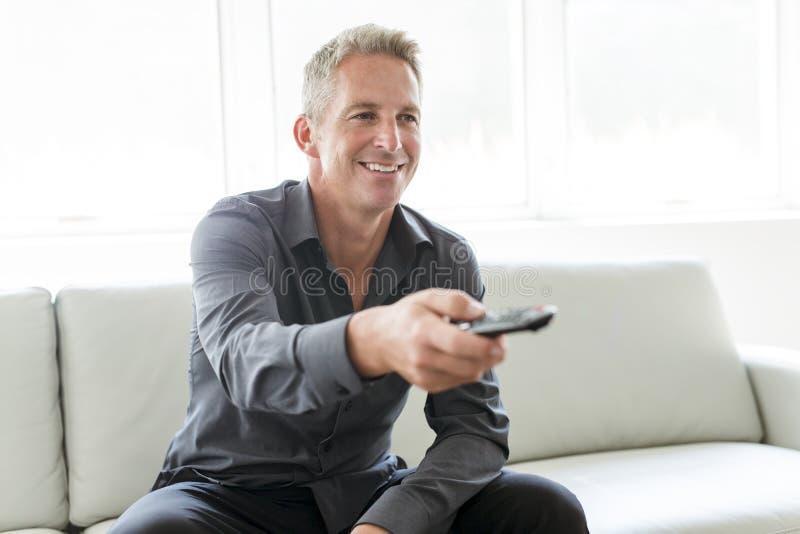 Portrait of Attractive 40-year-old Man Stock Photo - Image of indoors ...
