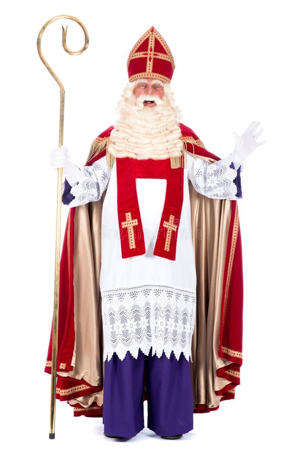 Happy Sinterklaas on White Background Stock Photo - Image of piet ...
