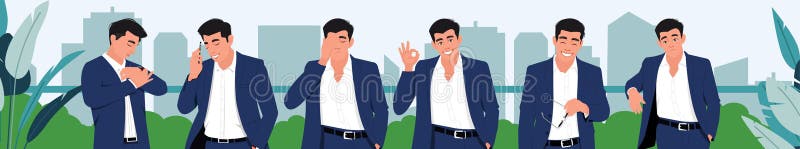 Portrait of the Situation at Work. Vector Illustration Stock Vector ...