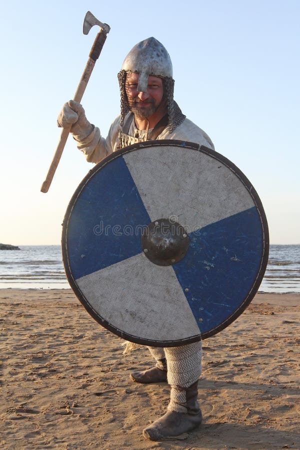 Slavic warrior with sword stock photo. Image of historic - 147416658
