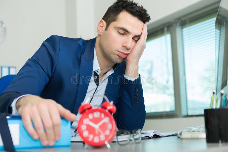 Portrait Sleepy Business Man Stock Photo - Image of asleep, career ...