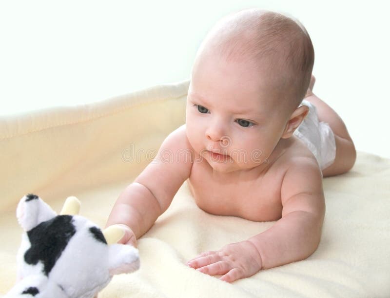 Portrait Of Small Baby Girl Stock Photo - Image of caucasian, beautiful ...