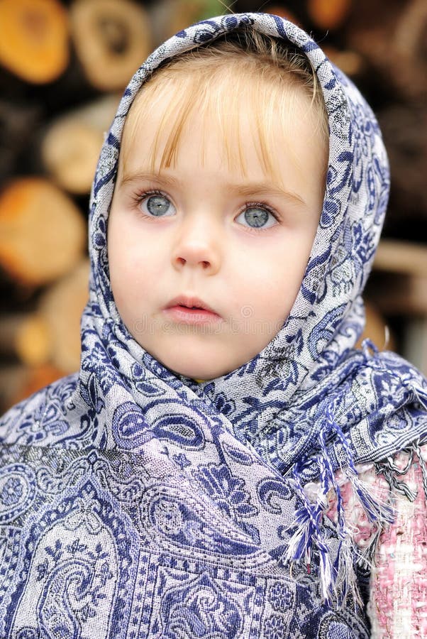 Portrait of the Small Beautiful Girl Stock Image - Image of girl, small ...