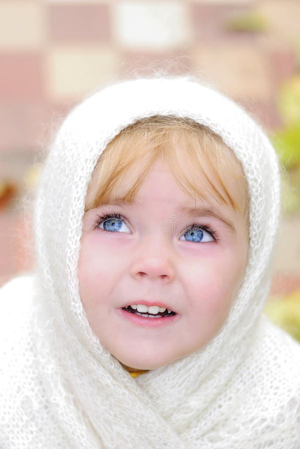 Portrait of the Small Beautiful Girl Stock Photo - Image of small ...