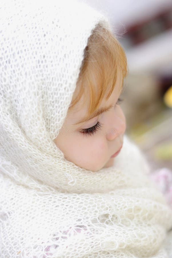 Portrait of the Small Beautiful Girl Stock Photo - Image of look ...