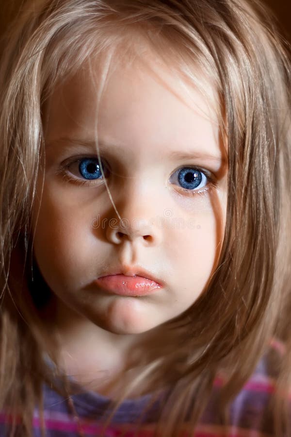 Portrait of the Small Beautiful Girl Stock Image - Image of childcare ...