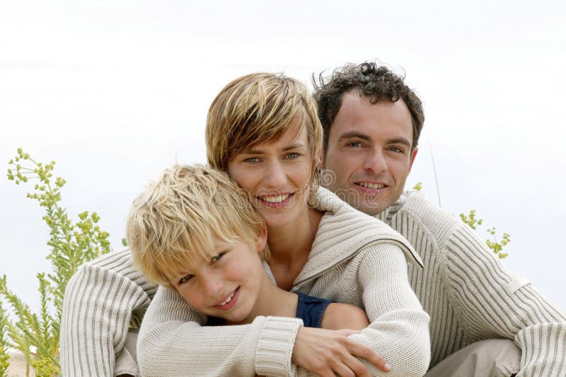 Portrait of a small family stock image. Image of love - 8893801