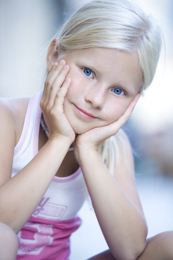 The little girl. stock image. Image of conceive, eyes - 27351817