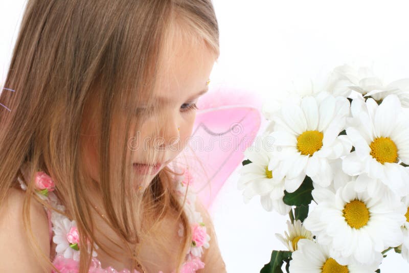 Portrait of the Small Princess in a Pink Dress Stock Image - Image of ...