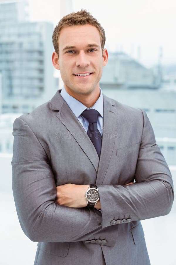 Portrait of Smart Businessman in Suit Stock Image - Image of confidence ...