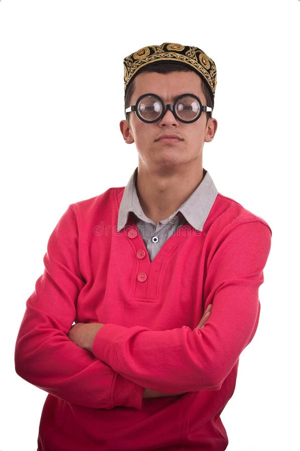 Portrait of a Smart Geek with Funny Glasses Stock Photo - Image of nerd ...