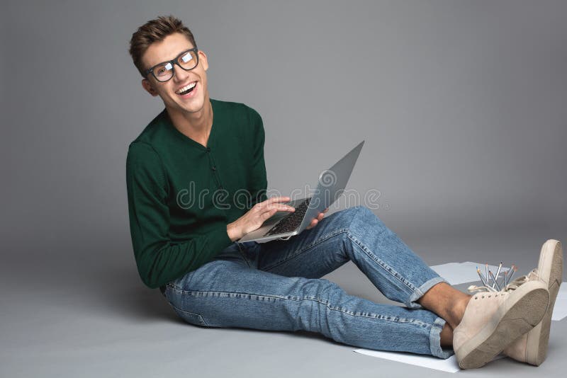 Content Student Finding Enjoyment in Innovation Stock Photo - Image of ...