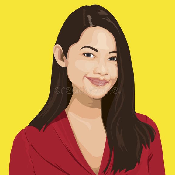 Portrait of Smart Lady Vector Stock Vector - Illustration of lifestyle ...