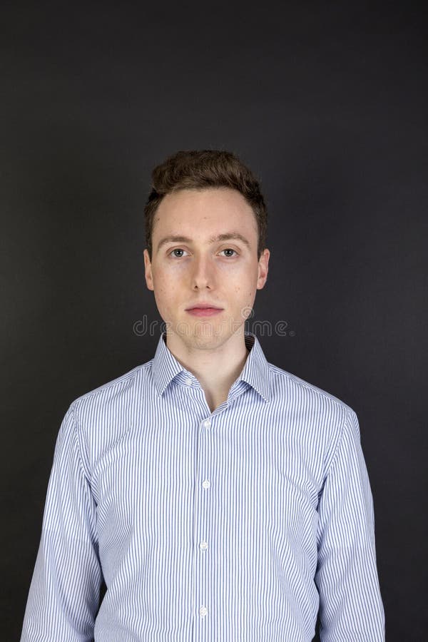 Portrait of Smart Looking Young Man Stock Photo - Image of concentrated ...