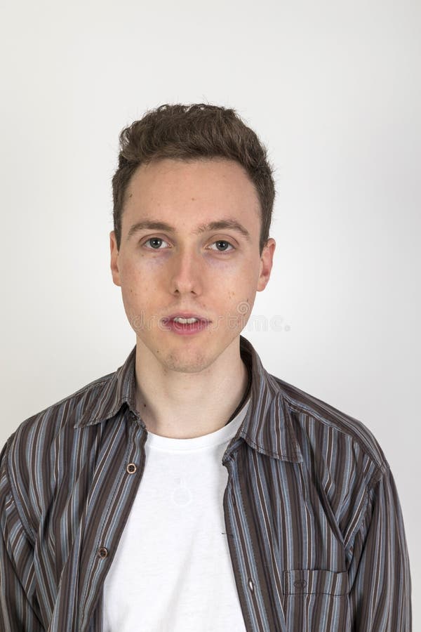 Portrait of Smart Looking Young Man Stock Photo - Image of concentrated ...