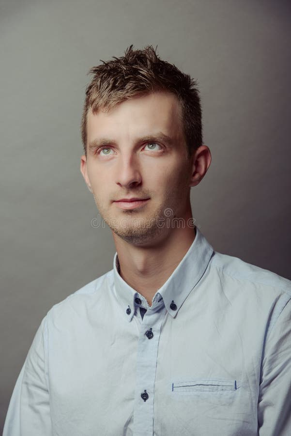 Portrait of a Smart Serious Young Man Stock Photo - Image of portrait ...