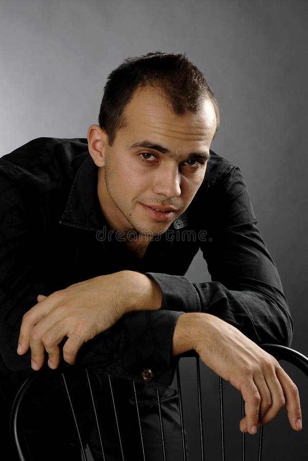 Portrait smile stock photo. Image of beard, burst, brunette - 10976792