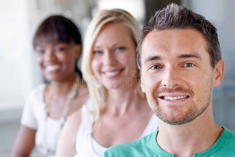 Portrait, Smile and Design Team in Office Together for Teamwork ...