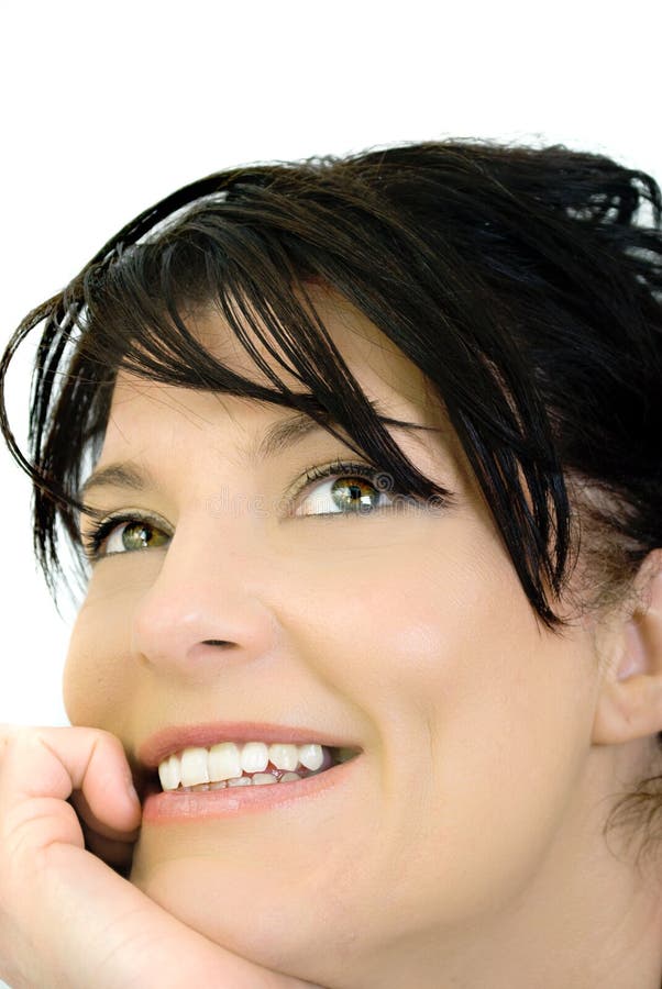 Portrait of a smilin woman stock image. Image of italian - 14153909
