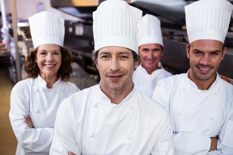 Portrait of smiling chef stock photo. Image of commercial - 68265550