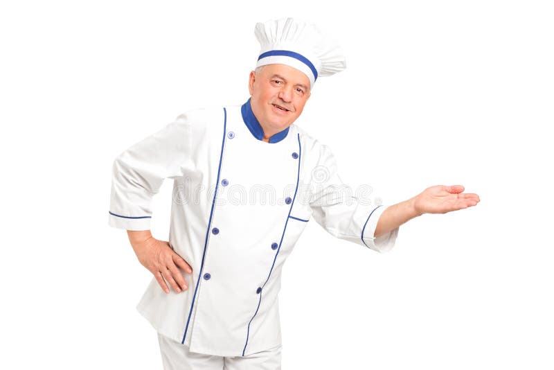 A chef welcoming stock photo. Image of clothes, chef - 13458682