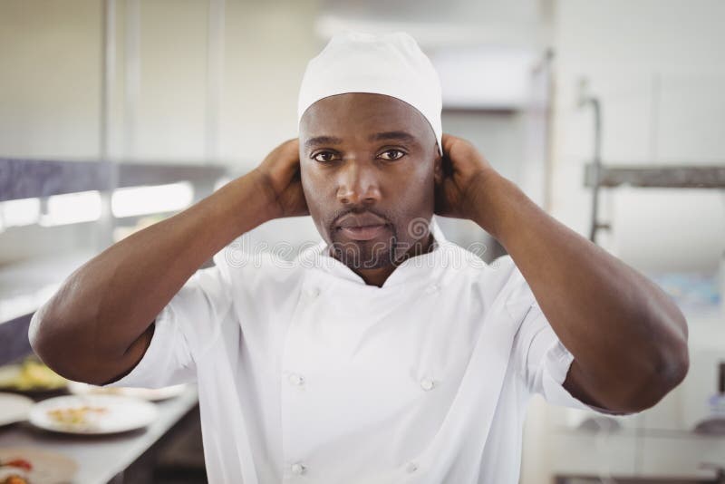 Portrait of Chefs Team Finishing Dessert Plates Stock Image - Image of ...