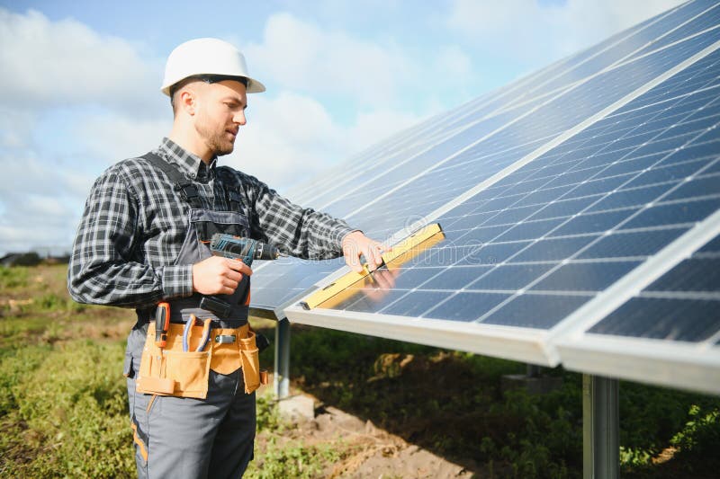 Portrait of Smiling Confident Engineer Technician with Electrical ...